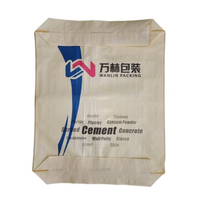 China 50kg & 25kg PP Woven Block Bottom Valve Bags 70-100GSM for Cement & Construction Materials for sale