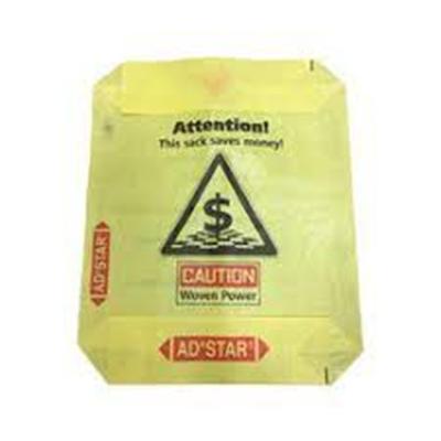 China High Strength Woven PP Valve Bags Block Bottom 70-100GSM for Putty Gypsum Packaging with 60 Million Monthly Capacity for sale