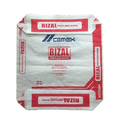 China 25KG 40KG 50KG PP Block Bottom Valve Bags - 70-100GSM Cement Sacks with Self-Closing Valve for sale