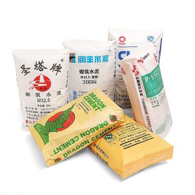 China 25KG 40KG 50KG PP Block Bottom Valve Cement Bags - 70-100GSM Laminated Woven Sack for sale