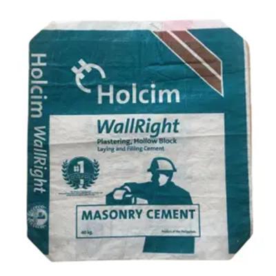 China Ad Star Laminated Woven PP Bags Block Bottom Cement PP Sack Bag 25KG 40KG 50KG for sale