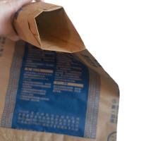 China 20kg Waterproof Cement Bags 90gsm Multiwall Kraft Paper with Block Bottom Valve and Laminated Protection for sale