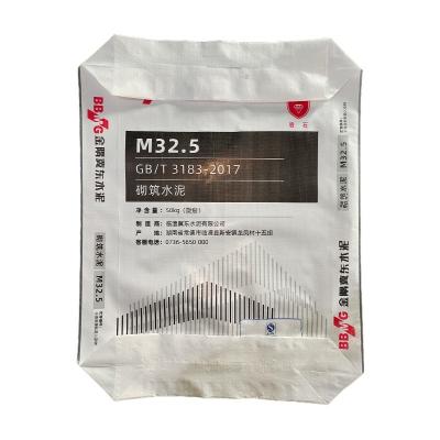 China Hot Sale 25KG 40KG 50KG Ad Star Bags PP Block Bottom Bag Cement Valve Bags Cement Sack for sale