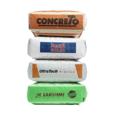 China 20KG 25KG 40KG 50KG PP Cement Bags woven Block Bottom Valve Cement Bag ISO9001 for sale