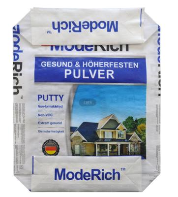 China PP Woven Block Bottom Valve Bag 20kg 25kg 40kg 50kg for Cement and Building Materials with 70-100 GSM for sale