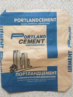 China Custom 3 Ply Kraft Paper Bags 50kg Capacity for Cement and Building Materials 60-90gsm for sale