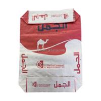 China 2 Ply 90GSM Paper Cement Packaging Bags 50kg Capacity with Block Bottom Valve Design for Industrial Use for sale
