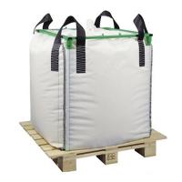 China 1 Ton FIBC Jumbo Cement Bag 1500kg Capacity 5:1 Safety Factor 100% Virgin PP Construction Bulk Bags for sale