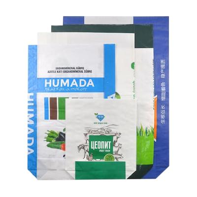 China PP Woven Empty Animal Feed Bags 25kg 40kg 50kg Custom Sizes with 70-100 GSM Laminated Material for sale