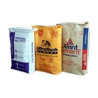 China High Tensile Strength PP Woven Block Bottom Bag With Valve For 50kg Cement Packaging for sale
