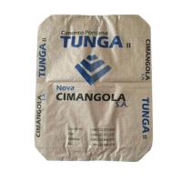 China High Tensile Strength PP Woven Block Bottom Bag With Valve For 50kg Cement Packaging for sale