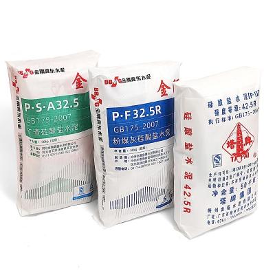 China Laminated Film PP Woven Polypropylene 50 kg Bag  with Valve Square Bottom Bag Cement Bag Putty Sack for sale