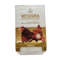 China OEM ODM Animal Feed Packaging Bags 70-100gsm BOPP Laminated PP Woven Block Bottom Bags for sale