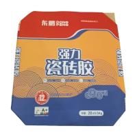 China Customized Logo 3 Ply 80GSM Paper  with 1 Ply Film Multi Wall Paper Valve Bags for 20KG Dry Mix Tile Adhesive for sale