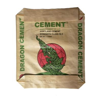 China Multi-color Poly Woven Moisture Proof PP Cement Valve Bags 25 KG 40 KG 50 KG Packaging for sale