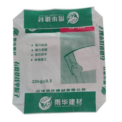 China 25kg PP Woven Valve Bag with Cost-effective Printing for Dry Mixture Render Plaster Tile Adhesive Mortar Screed Grout for sale