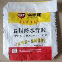 China Moisture Proof BOPP Laminated PP Woven Valve Bag for 20kg 25kg 30kg Dry Mix Stone Back Glue for sale