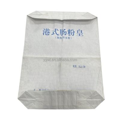 China Food Grade Multiwall Paper Bag with Moisture Proof Sonic Seal Sleeve for 25KG Potato Starch and Corn Starch for sale