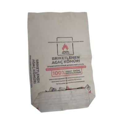 China 2 Layer 80GSM Moisture Proof Kraft Paper Bag Customizable for Cement and Charcoal Packaging for sale