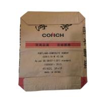 China 2 ply 90GSM Paper Valve Bag with  Block Bottom for 50kg Cement Packaging Bags for sale