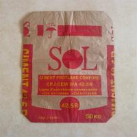China 2 Layer 90GSM Paper Valve Bag with  Block Bottom for 20kg 25kg 30kg 40kg Mortar for sale