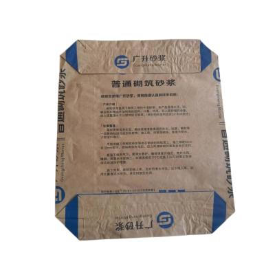 China 2 Layer 90GSM Paper Valve Bag with  Block Bottom for 50kg Cement Packaging Bags for sale