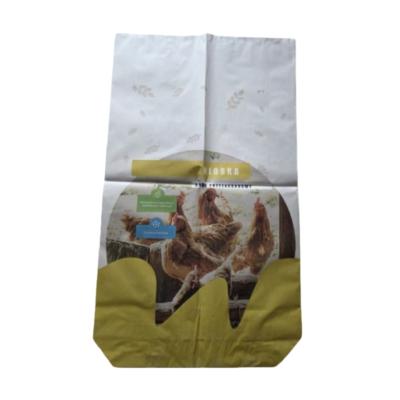 China Animal Feed Paper Open Mouth Bag with  Block Bottom for 25kg Non Dairy Creamer for sale
