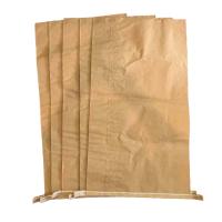 China 20kg Kraft Paper Bag with Open Mouth Sewn Bottom for Slag Remover Slag Collector Foundry Slag Packaging Custom Size Available for sale