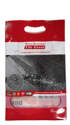 China 1kg 2kg Tile Grout Packaging Bag BOPA Laminated PE Pouch with Die Cut Handle for sale