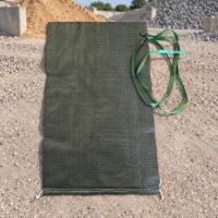 China 50LB 25kg 50kg Sand Bag Heavy Duty PP Woven Sand Bags with Tie Strings for Sand Packaging for sale