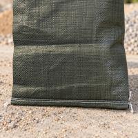 China 50LB 25kg 50kg Sand Bag Heavy Duty PP Woven Sand Bags with Tie Strings for Sand Packaging for sale