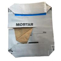 China 20KG 25KG Dry Mixtures Cement Bag Woven PP Valve Bag with Inner Paper  Liner Moisture-Proof Cement Packaging 20-25KG for sale