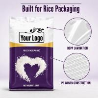 China Rice Bag 5kg 10kg 15kg 25kg Moisture Proof Bopp Laminated PP Woven Bags Gusset Side for Flour Rice Feed and Agriculture for sale