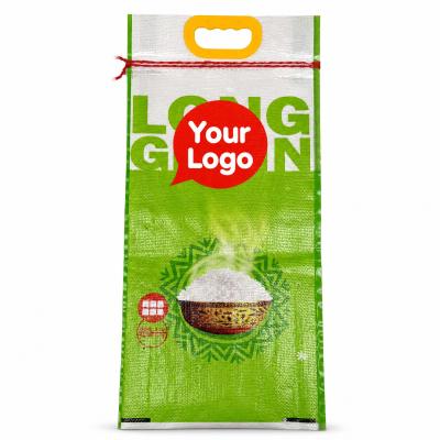 China BOPP Laminated PP Woven Moisture Proof Rice Bags 25kg 50kg Heavy Duty Polypropylene Valve Bags Waterproof Agricultural Grain for sale