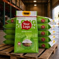 China BOPP Laminated PP Woven Moisture Proof Rice Bags 25kg 50kg Heavy Duty Polypropylene Valve Bags Waterproof Agricultural Grain for sale