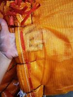 China Potato Packaging Leno Mesh Bag Red PP Woven Leno Mesh Bag with Drawstring for Potato Packaging for sale