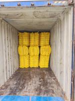 China Potato Packaging Leno Mesh Bag Red PP Woven Leno Mesh Bag with Drawstring for Potato Packaging for sale