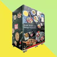 China 21.5-Inch Touch Screen Food and Drink Vending Machine 60-200 Servings 110-220V for sale