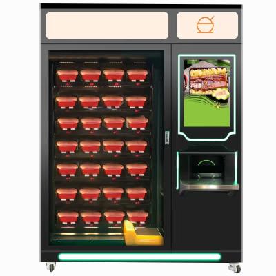 China 24hr Self-Service Hamburger Vending Machine 200 Capacity 6000W Food Vending Machine for sale