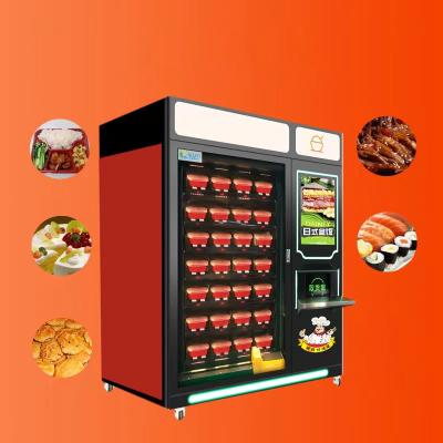 China Fast Food Vending Machine with 3000W Microwave Heating 45s 21.5 Inch Touch Screen 200 Servings for sale