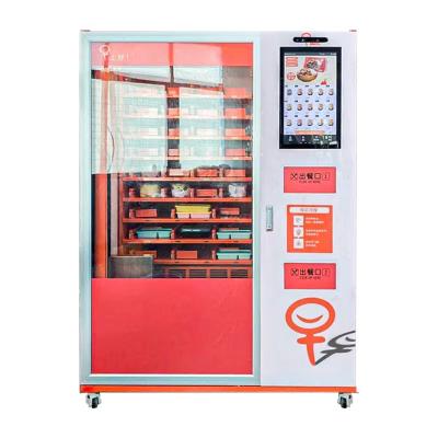 China Commercial Food Vending Machine 21.5 Inch Touch Screen 60-200 Servings Hot Meal Dispenser for sale