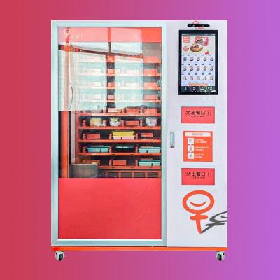 China 24 Hours Box Lunch Food / Bento Vending Machine With Microwave Heating Function For Airport for sale