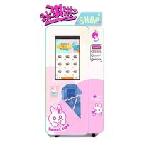 China Enjoy Ice Pink Automatic Soft Ice Cream Cold Yogurt Combo Vending Machine For Sale for sale