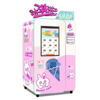 China 24 Hours Automatic Ice Cream Cold Yogurt Vending Machine With Coin And Bill Acceptor for sale