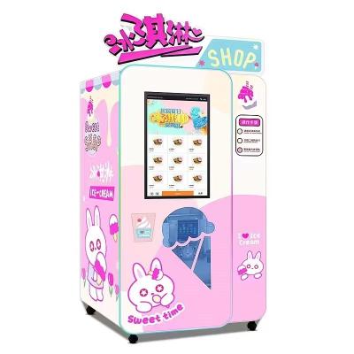 China -18 Degree Centigrade Automatic Ice Cream Cold Yogurt Combo Vending Machine For Sale for sale