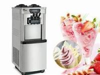China Stainless Steel Soft Serve Ice Cream Machine Commercial Table Top 3 Flavors 60% Overrun for sale