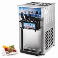 China Stainless Steel Soft Serve Ice Cream Machine Commercial Table Top 3 Flavors 60% Overrun for sale