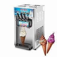 China Stainless Steel Soft Serve Ice Cream Machine Commercial Table Top 3 Flavors 60% Overrun for sale
