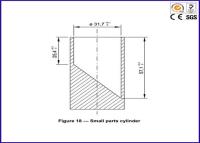 China Stainless Steel Small Parts Test Cylinder 70x38mm ASTM F963 Toys Testing Equipment for sale