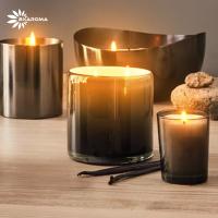 China Upscale Round Glass Cup Scented Candle with Aromatherapy Features and Multi-Colored Options - 6.5cm Diameter for sale